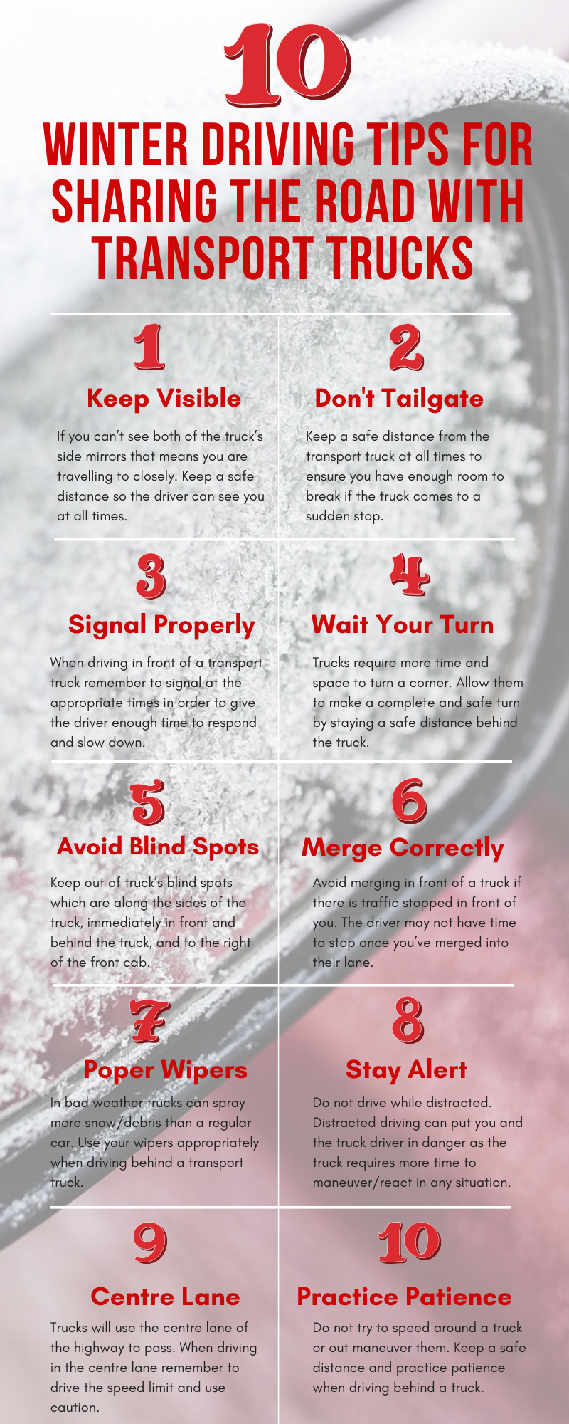Winter Driving Tips When Sharing The Road With Transport Trucks Winter Driving Tips When Sharing The Road With Transport Trucks